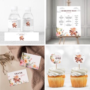 Editable Cowgirl Favor Tag, Girl My First Rodeo Birthday, Western ...