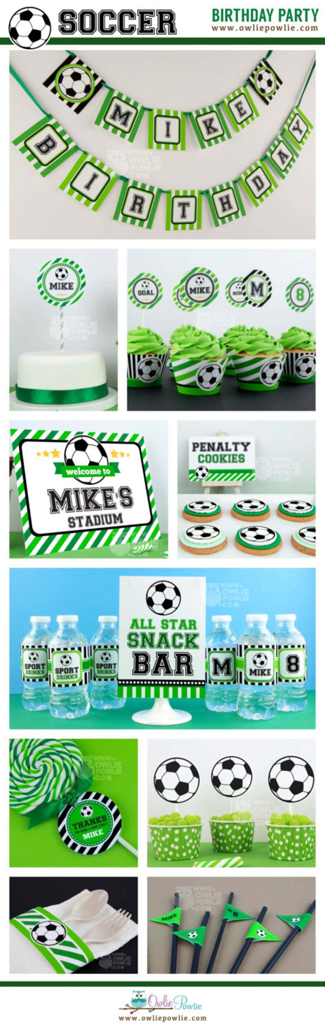 Soccer BIRTHDAY Party Printable Package & Invitation, Sport Party ...
