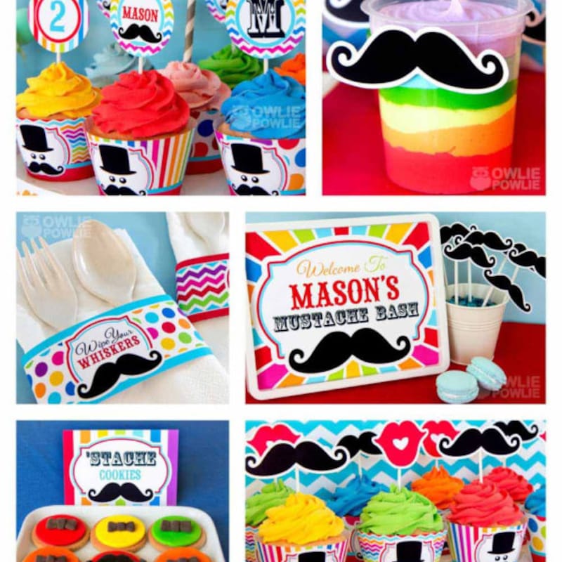Mustache Party Decorations - Etsy