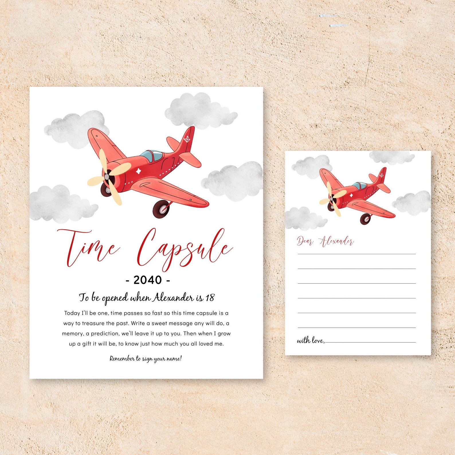 Editable Airplane Bundle, Modern Airplane Birthday Decorations, P up ...