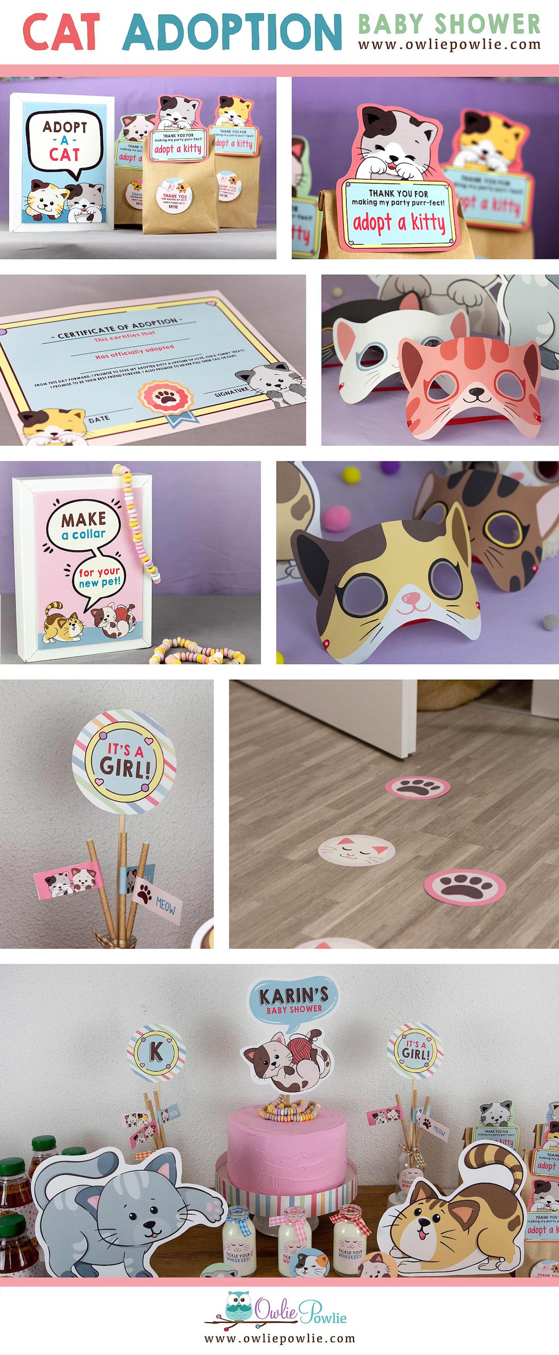 Cat Adoption BIRTHDAY Party EDITABLE Printable Package & - Etsy