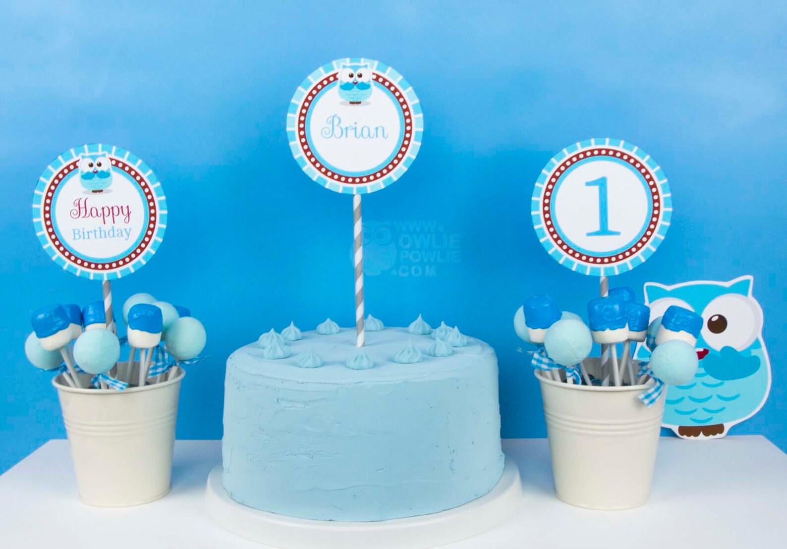 Blue Owl BIRTHDAY Party Printable Package & Invitation Owl - Etsy