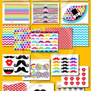 Mustache BIRTHDAY Party Printable Package & Invitation, Mustache Party ...