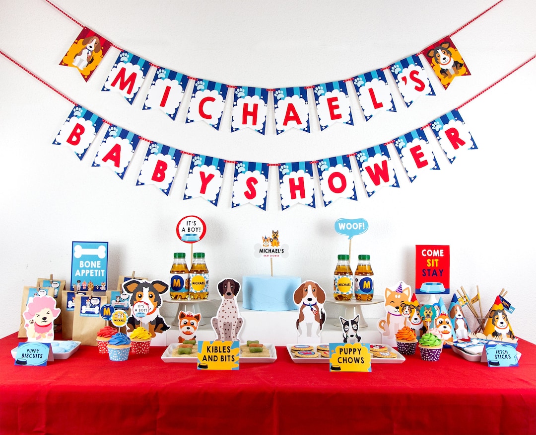 Puppy Adoption BABY Shower Party, EDITABLE Printable Package ...