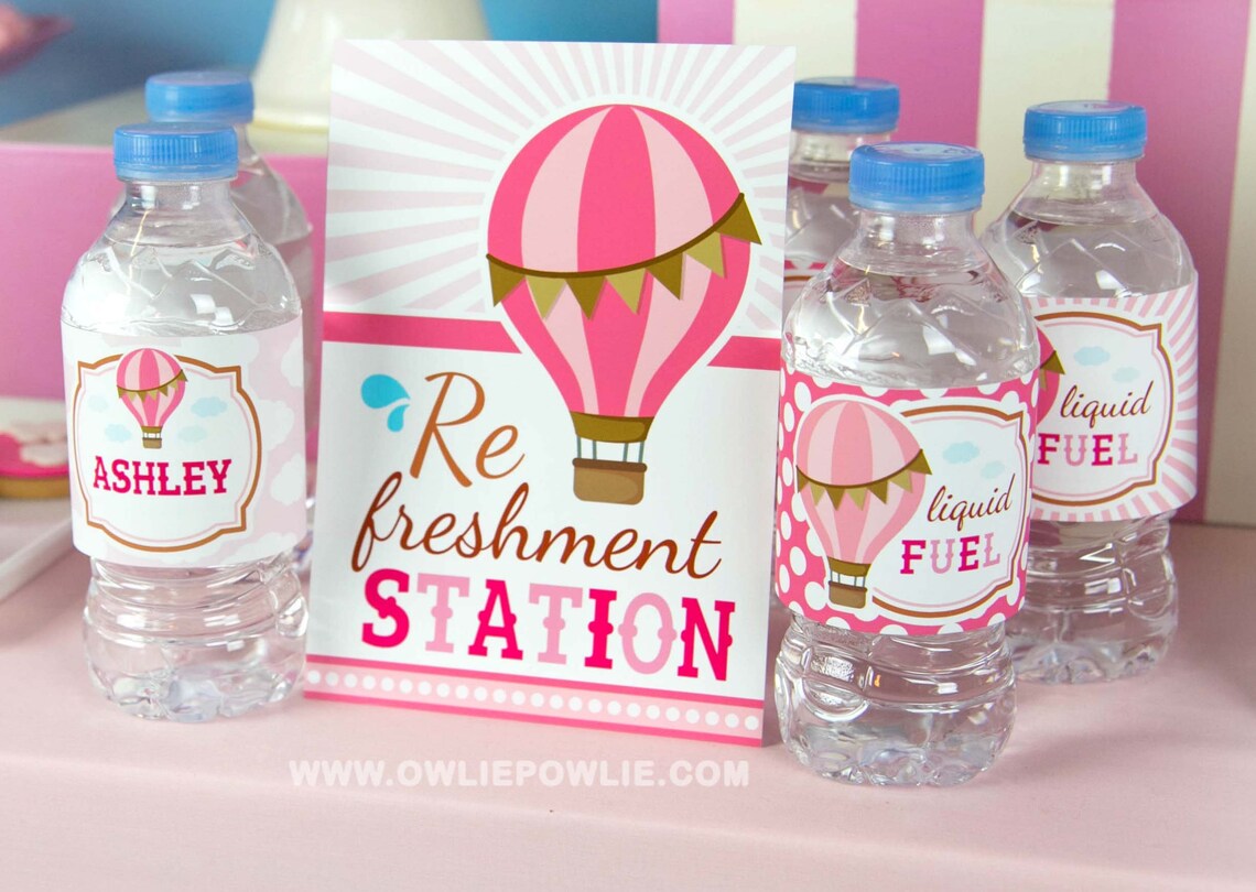 Hot Air Balloon BIRTHDAY Decorations EDITABLE Party Printable - Etsy