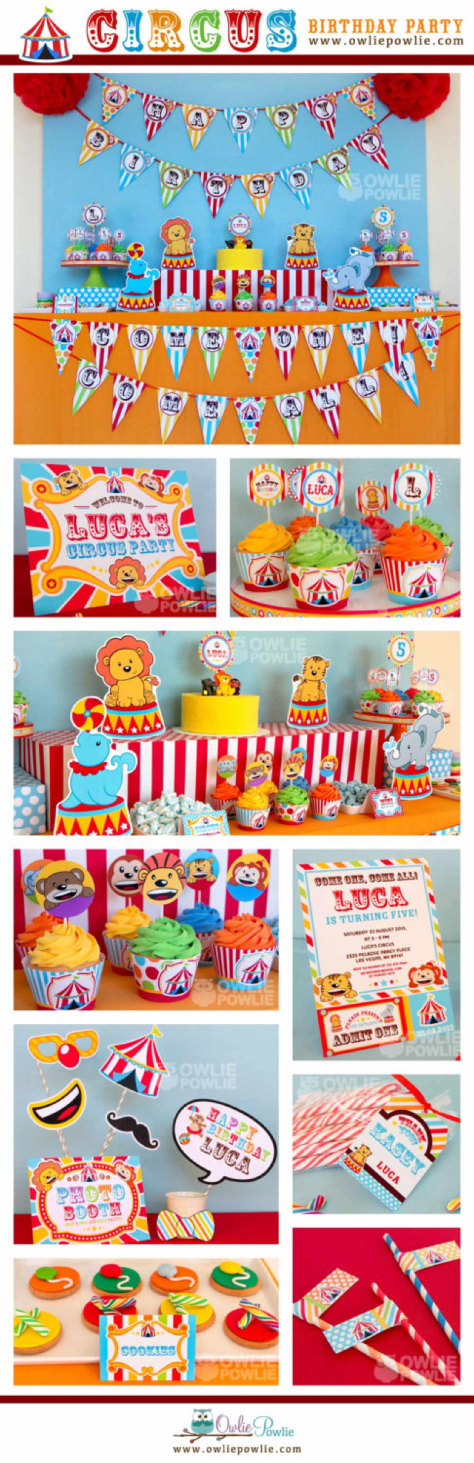 Circus BIRTHDAY Party Printable Package & Invitation, Circus Party ...