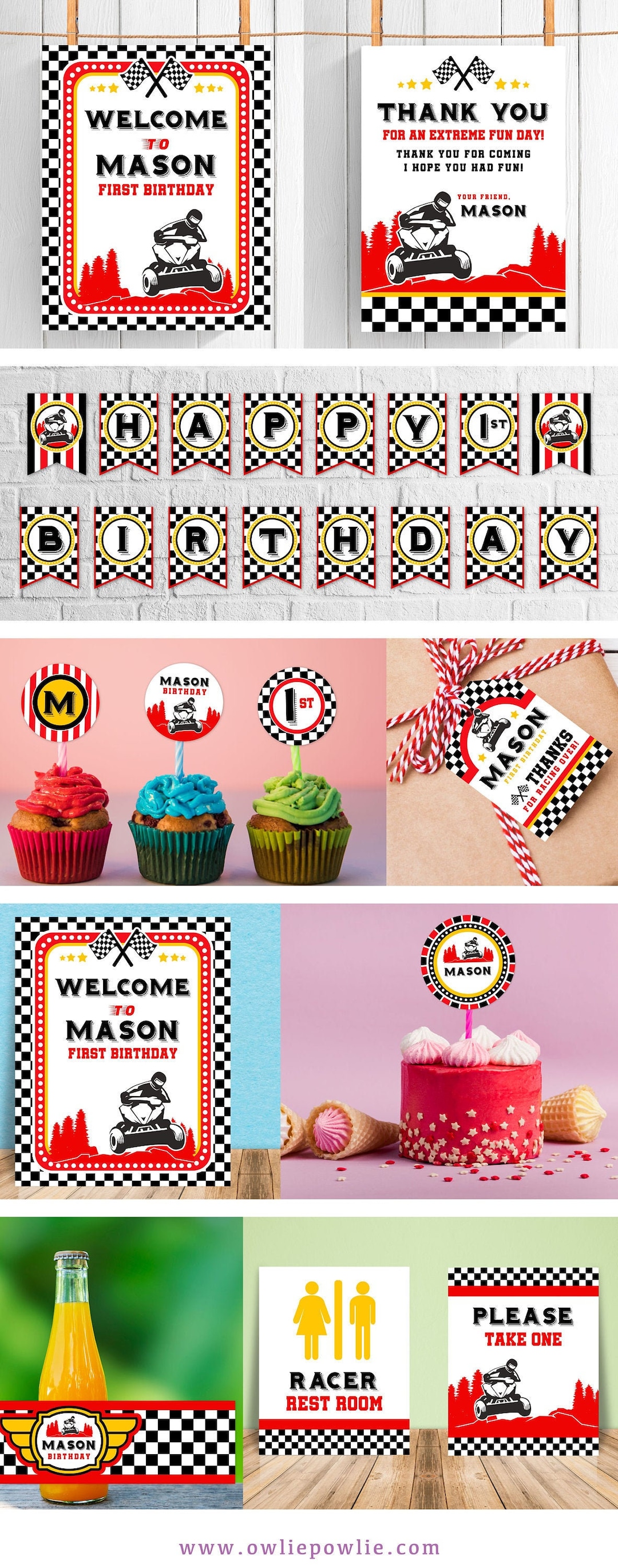 ATV Quad Birthday Decorations, EDITABLE Printable, ATV Birthday Party ...