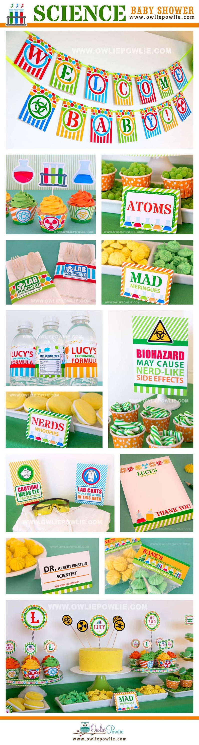 Science BABY Shower Party Printable Package & Invitation - Etsy