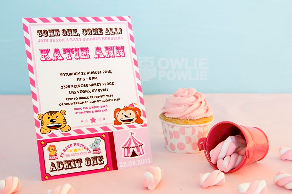 Circus BABY Shower Party Printable Package & Invitation, Circus Party ...