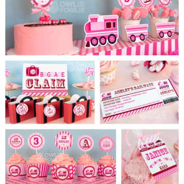 Pink Train Party - Etsy