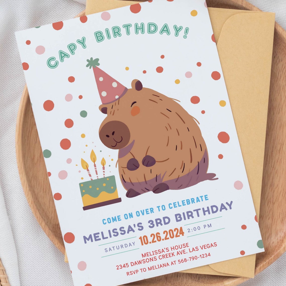 Editable Capybara Water Bottle Labels, Capybara Birthday Decoration ...