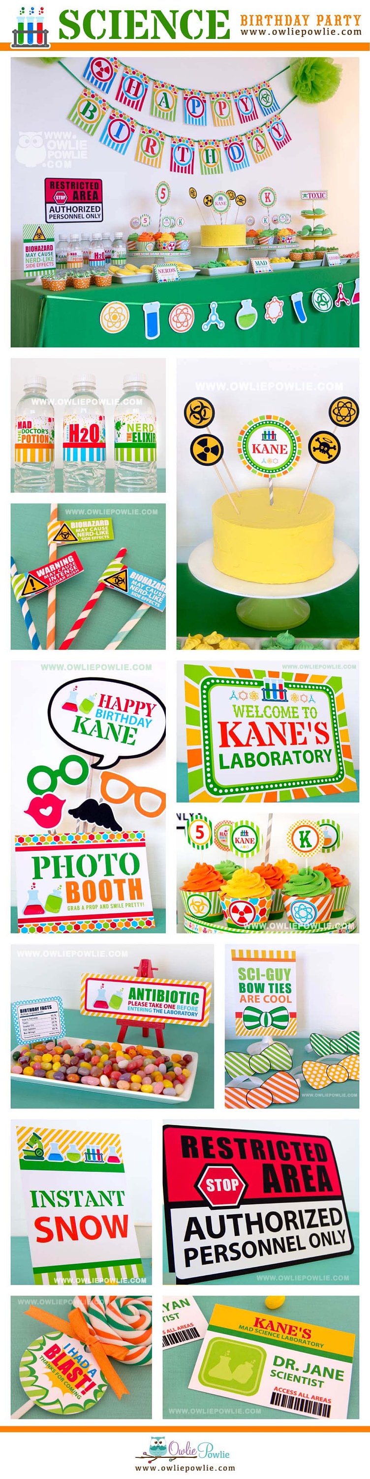 Science BIRTHDAY Party Printable Package & Invitation | Etsy