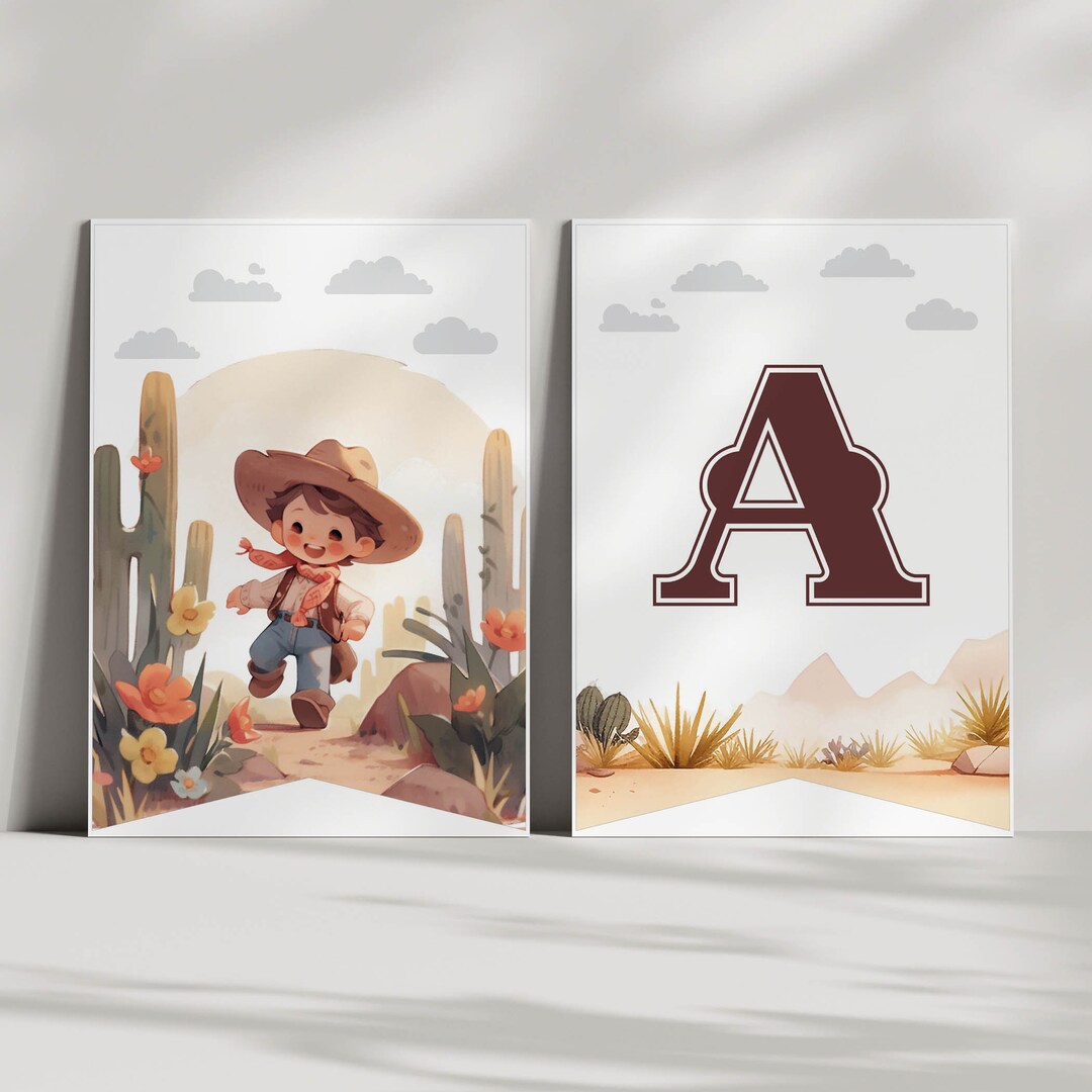 Editable Cowboy My First Rodeo Birthday Banner, Cowboy Western Birthday ...