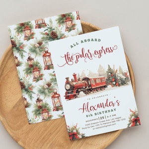 Editable Polar Express Train Invitation Template, , Movie Night North ...