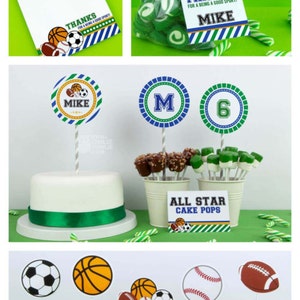 All Star Sports BIRTHDAY Party Printable Package & Invitation, All Star ...