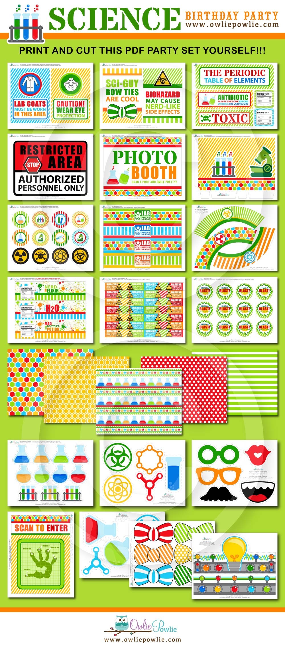 Science BIRTHDAY Party Printable Package & Invitation | Etsy