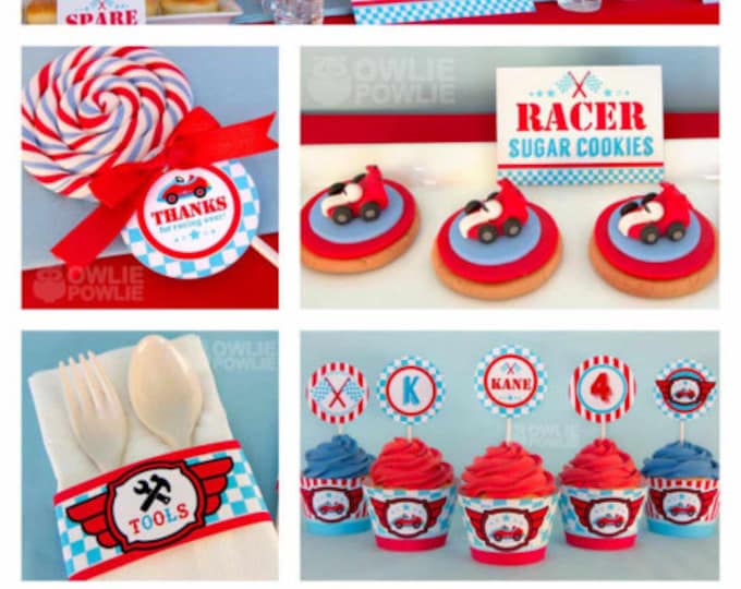 Racing Car Party Pack - INSTANT DOWNLOAD - Editable & Printable, Grand ...