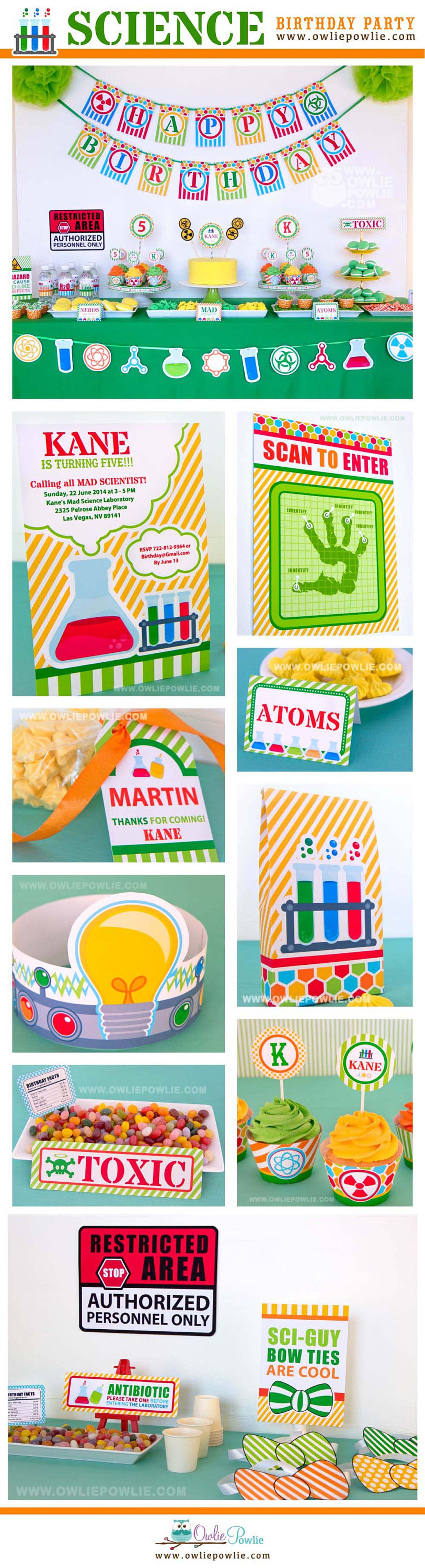 Science BIRTHDAY Party Printable Package & Invitation | Etsy