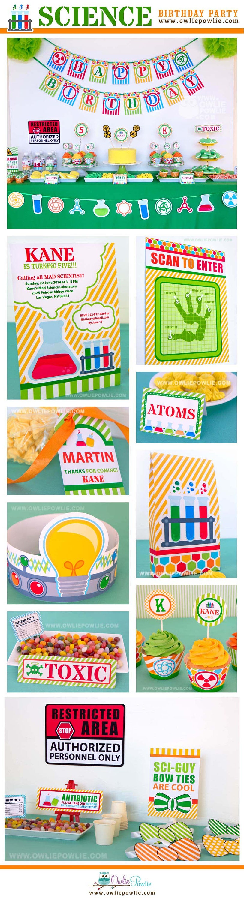 Science BIRTHDAY Party Printable Package & Invitation | Etsy