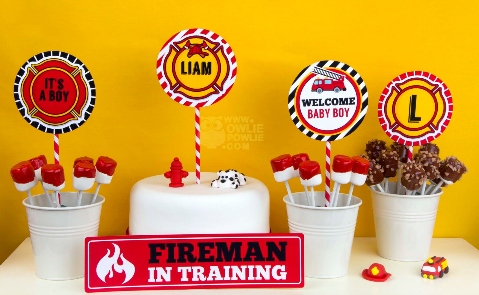 Fire Engine BABY Shower Party Printable Package & Invitation - Etsy