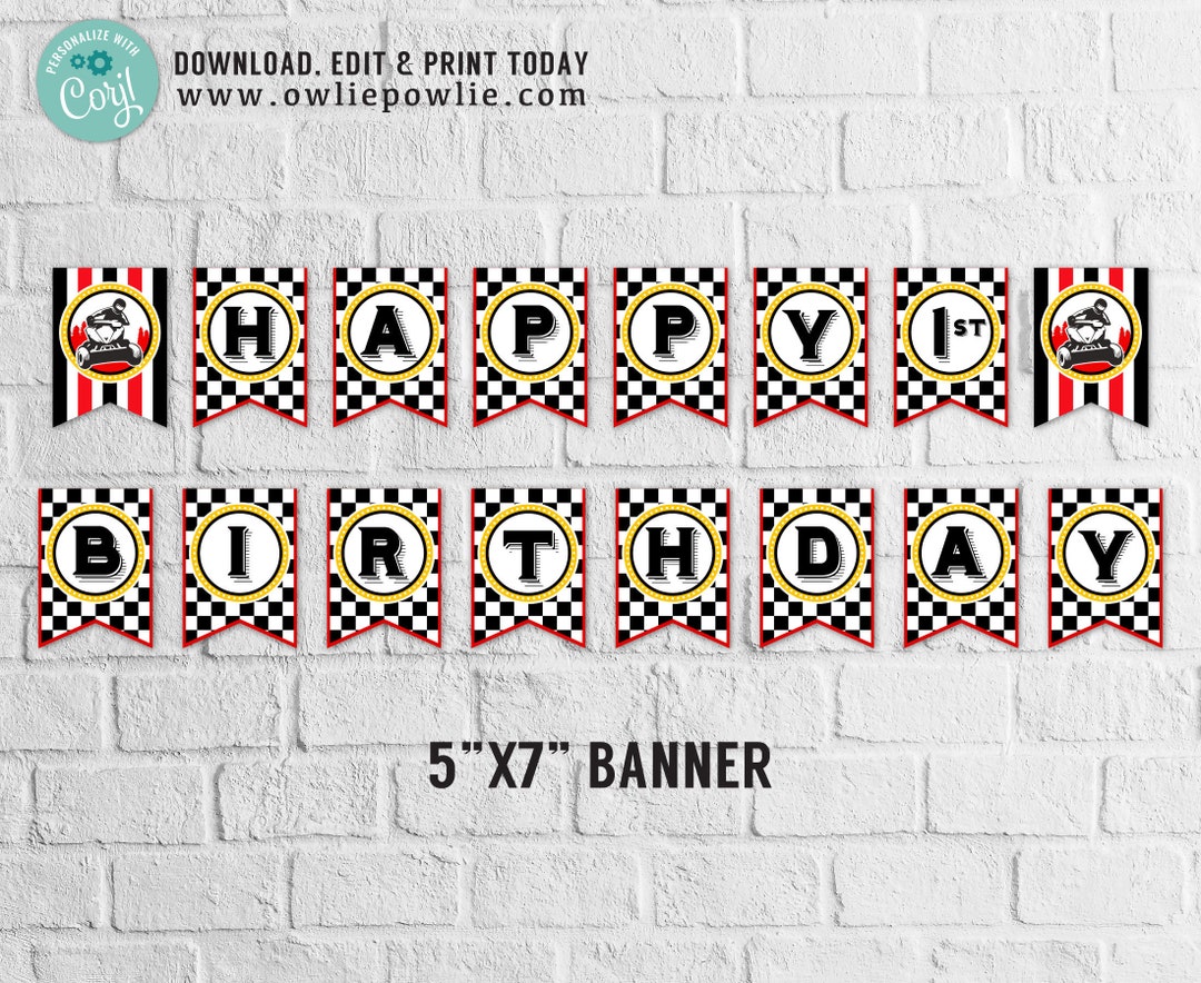 Quad Birthday Banner, EDITABLE Printable, 4 Wheeler Birthday Party, Atv ...