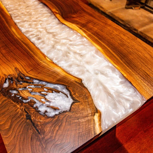 Live Edge Resin Table - Etsy