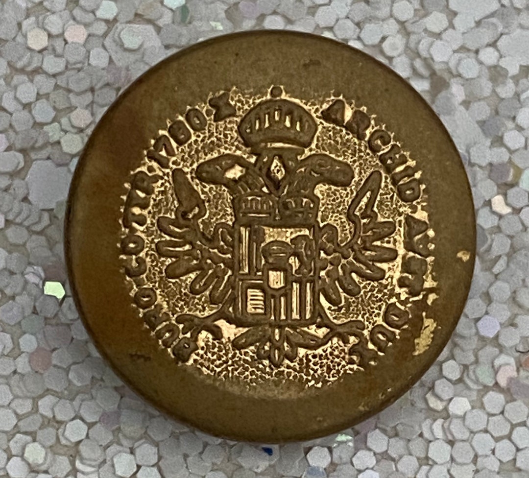 Vintage Archid Avst Dux Burg Co Tyr 1780 Brasstone Button - Etsy