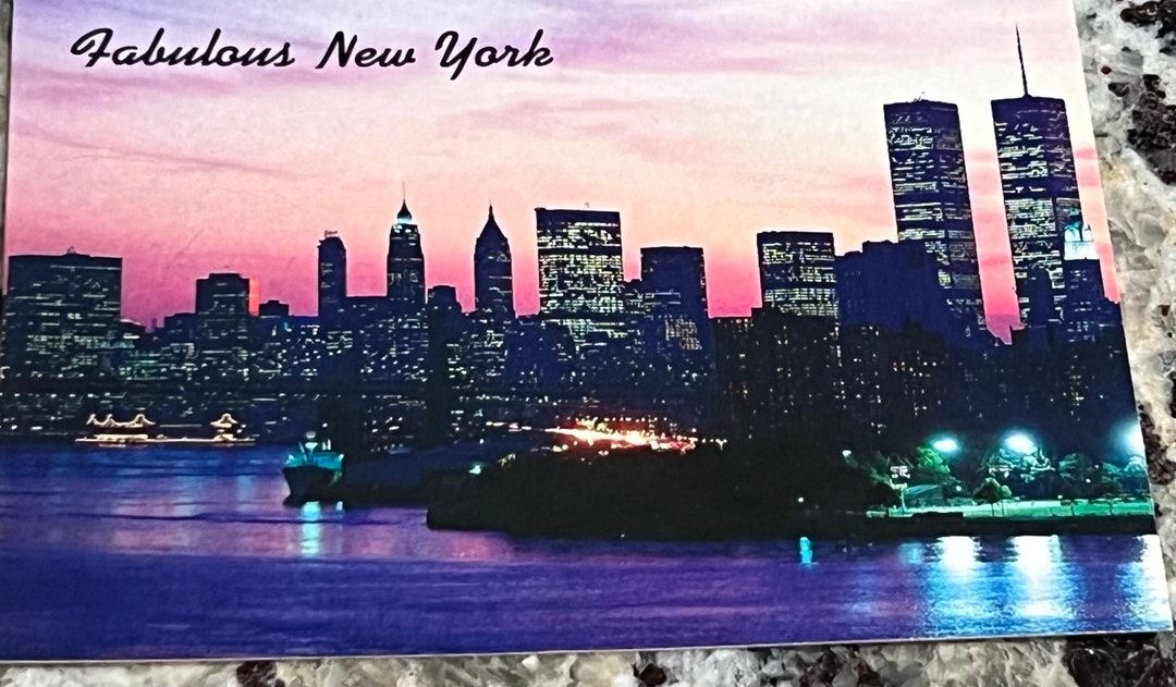 NYC Fabulous New York Late 90s Postcard Skyline From the Williamsburg ...