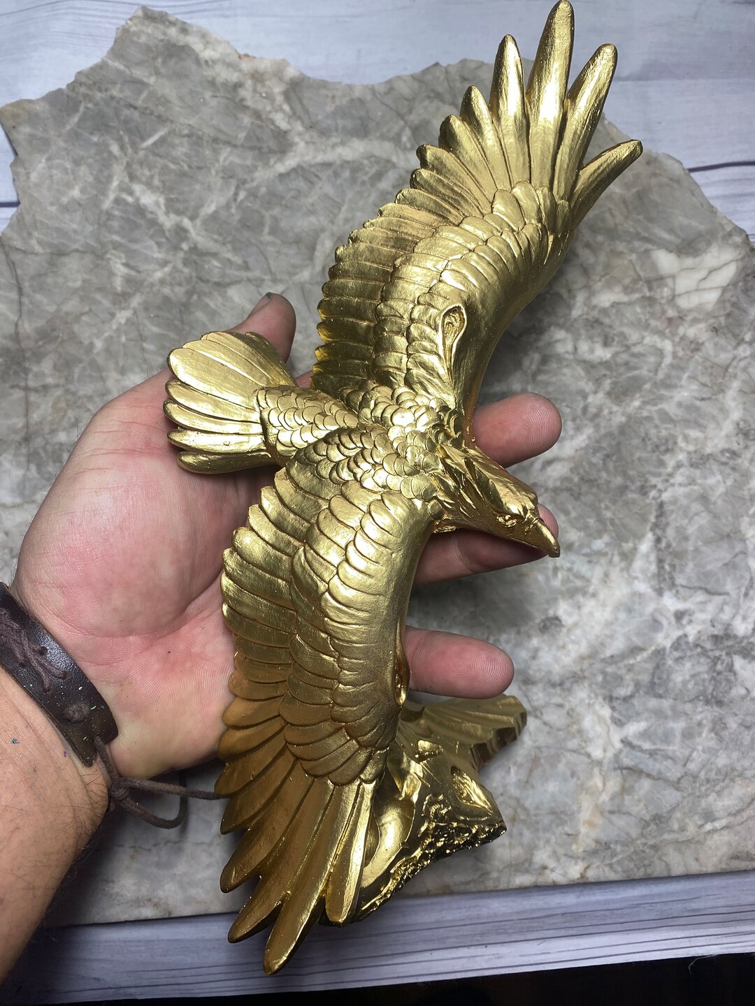 Metallic Signature Series Eagle Flying Sculpture 9.25 - Etsy