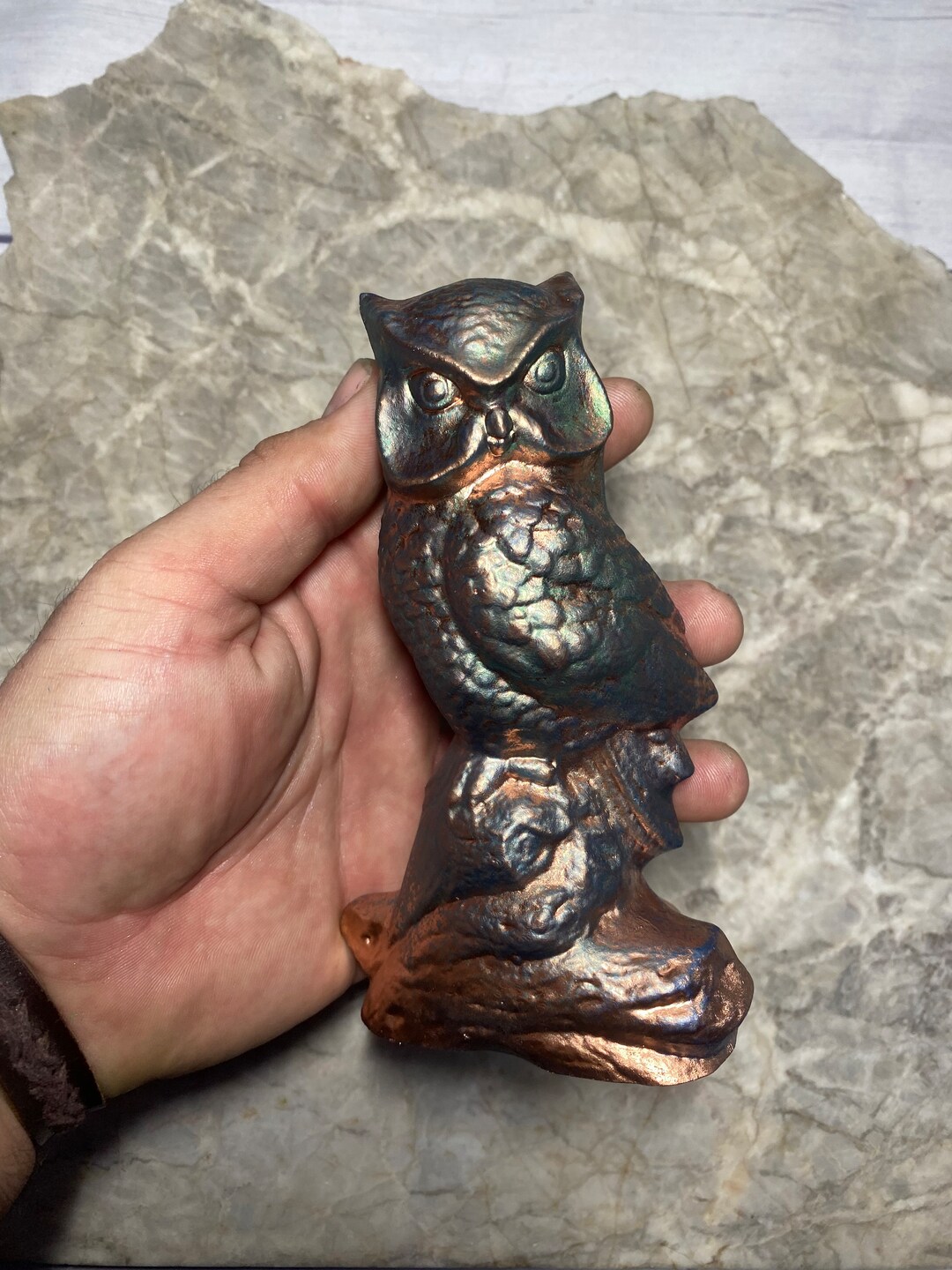 Tall N Proud Owl - Resin Sculpture - 6" - Etsy