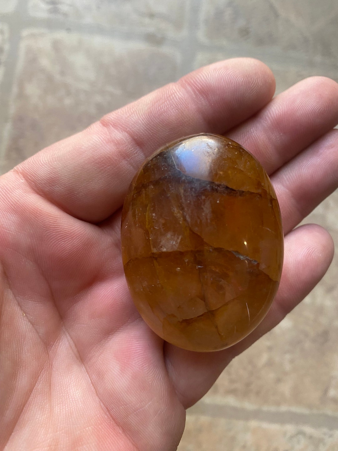 Beautiful Golden Healer Quartz Palm Stone! Align and Balance Your ...
