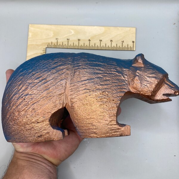 Ironwood Carved Bear - Etsy