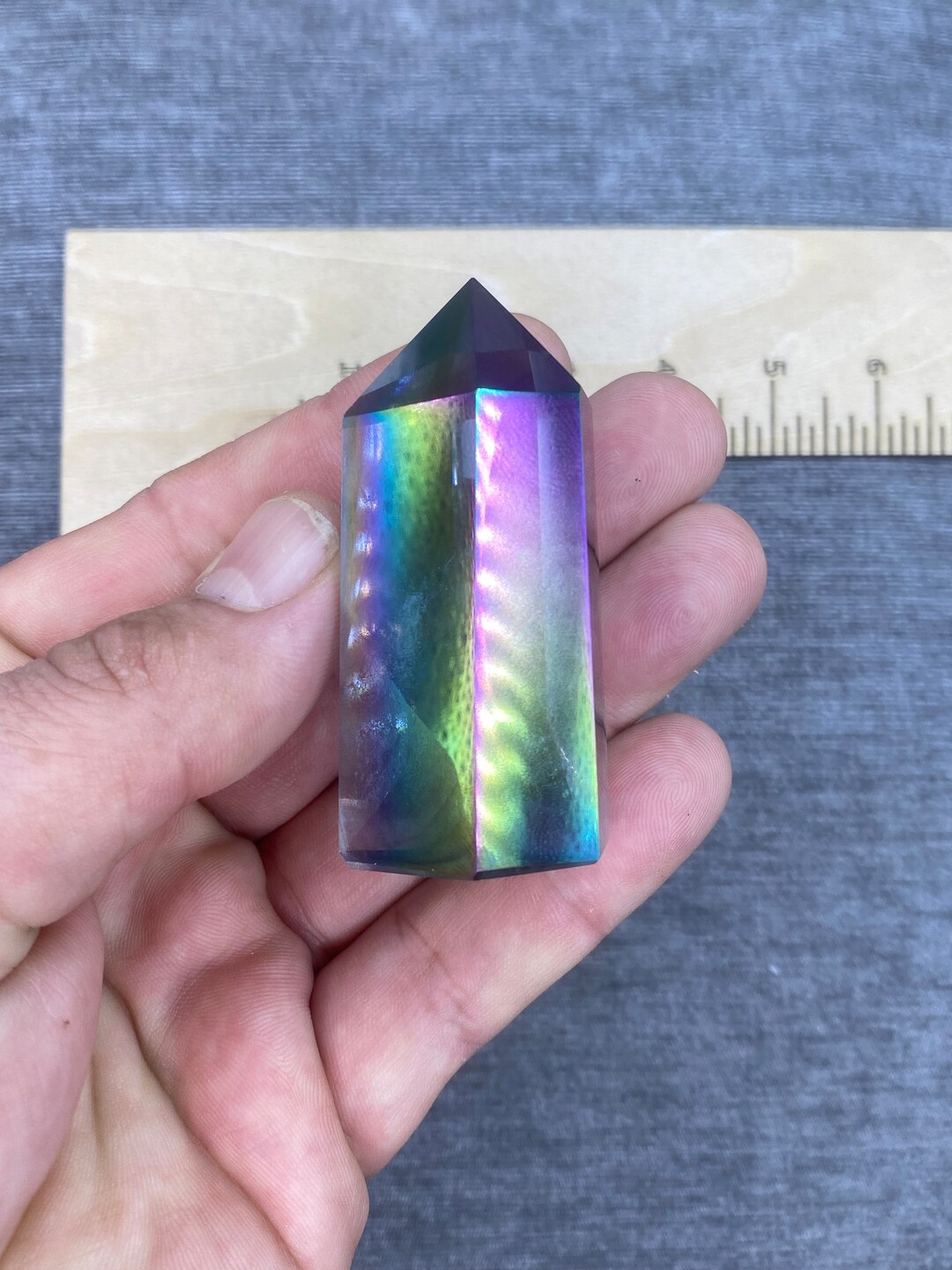 Tanzine Aura Quartz Towers - Iridescent Beauty - Super Flashy! - Etsy