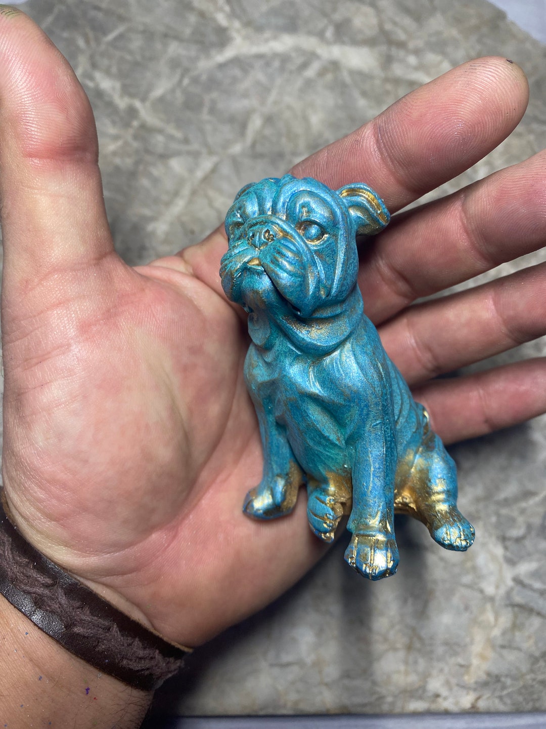 Metallic Signature Series - Bulldog- Pug- Boxer Dog - 4" - Etsy