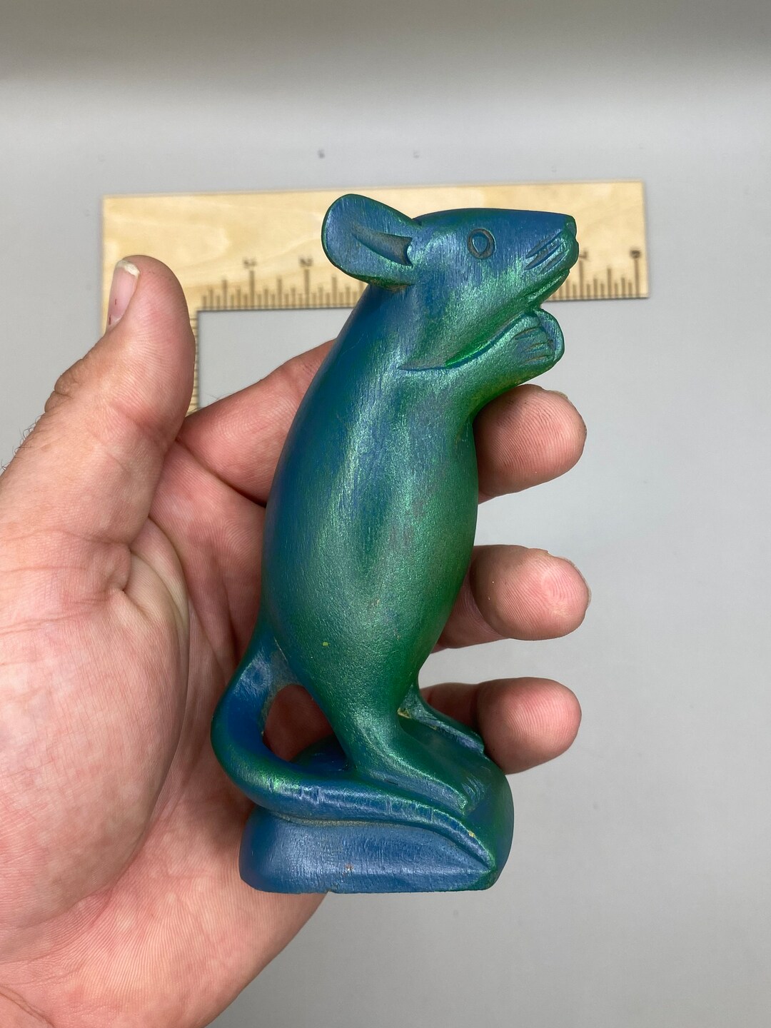 Rat / Mouse Painted Wood Carving From Bali, Indonesia 4 - Etsy