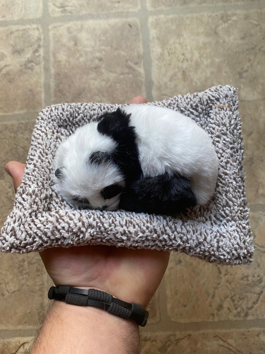 Panda Made With REAL Animal Fur From Goat/ Rabbit - Great Gift, Super ...