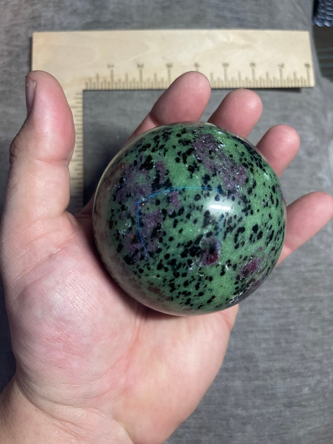 Large 3.5 Ruby in Zoisite Sphere Awesomeness - Etsy