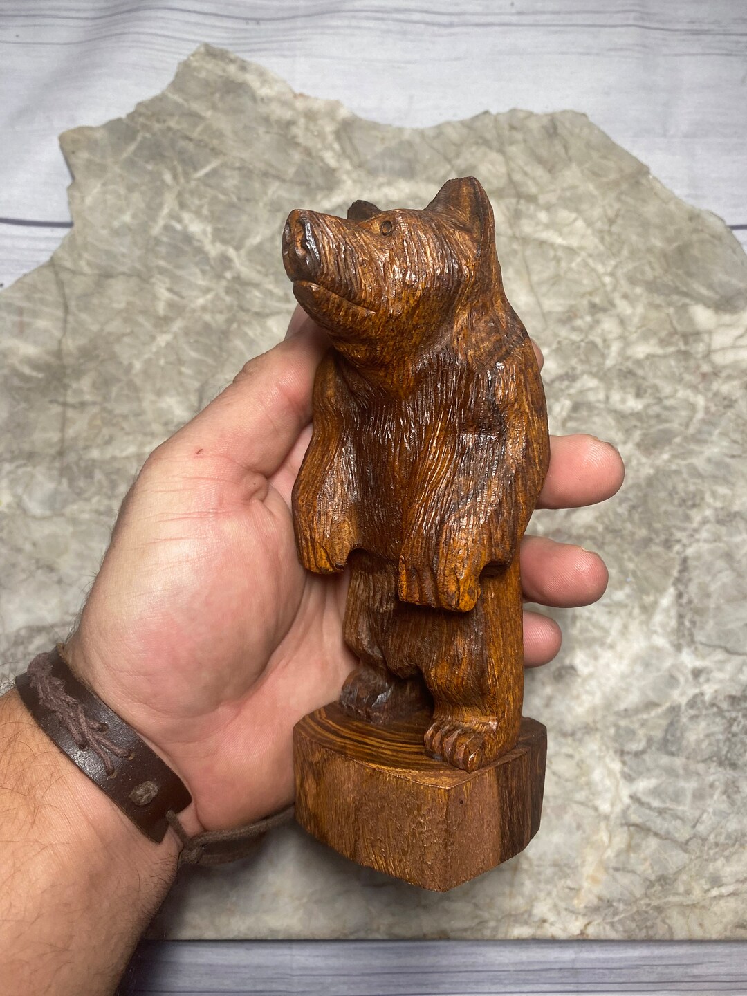 Ironwood Standing Bear Wood Carving Hand-carved by Arizona Artist 6.5 ...