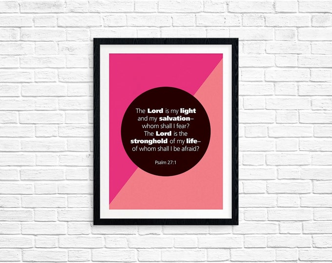Psalm 27:1 Bible Verse Print - Etsy