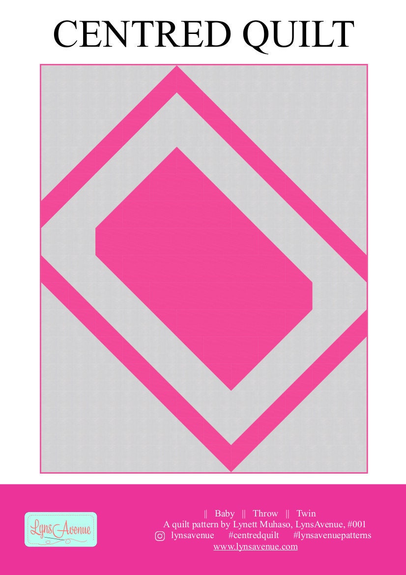 Centred Quilt Pattern PDF Download - Original Modern Quilting Design ...