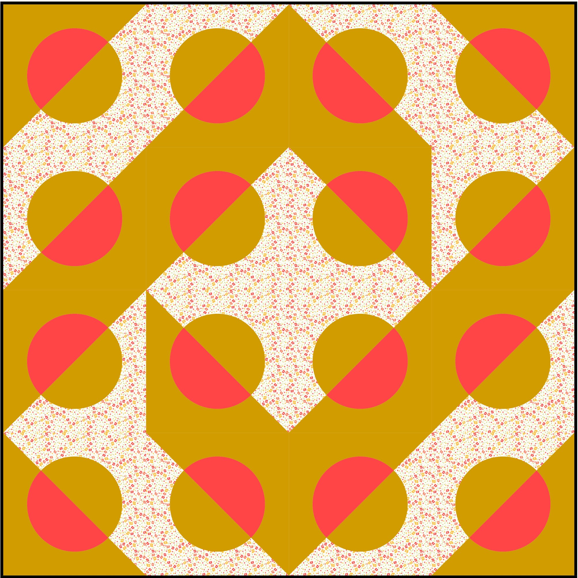 Hook and Pop Quilt Pattern - Modern Quilting Pattern - Circle Quilt ...