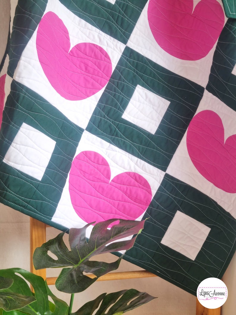 Boxes of Love Quilt Pattern, Heart Quilt Pattern, Valentines Quilt, PDF ...