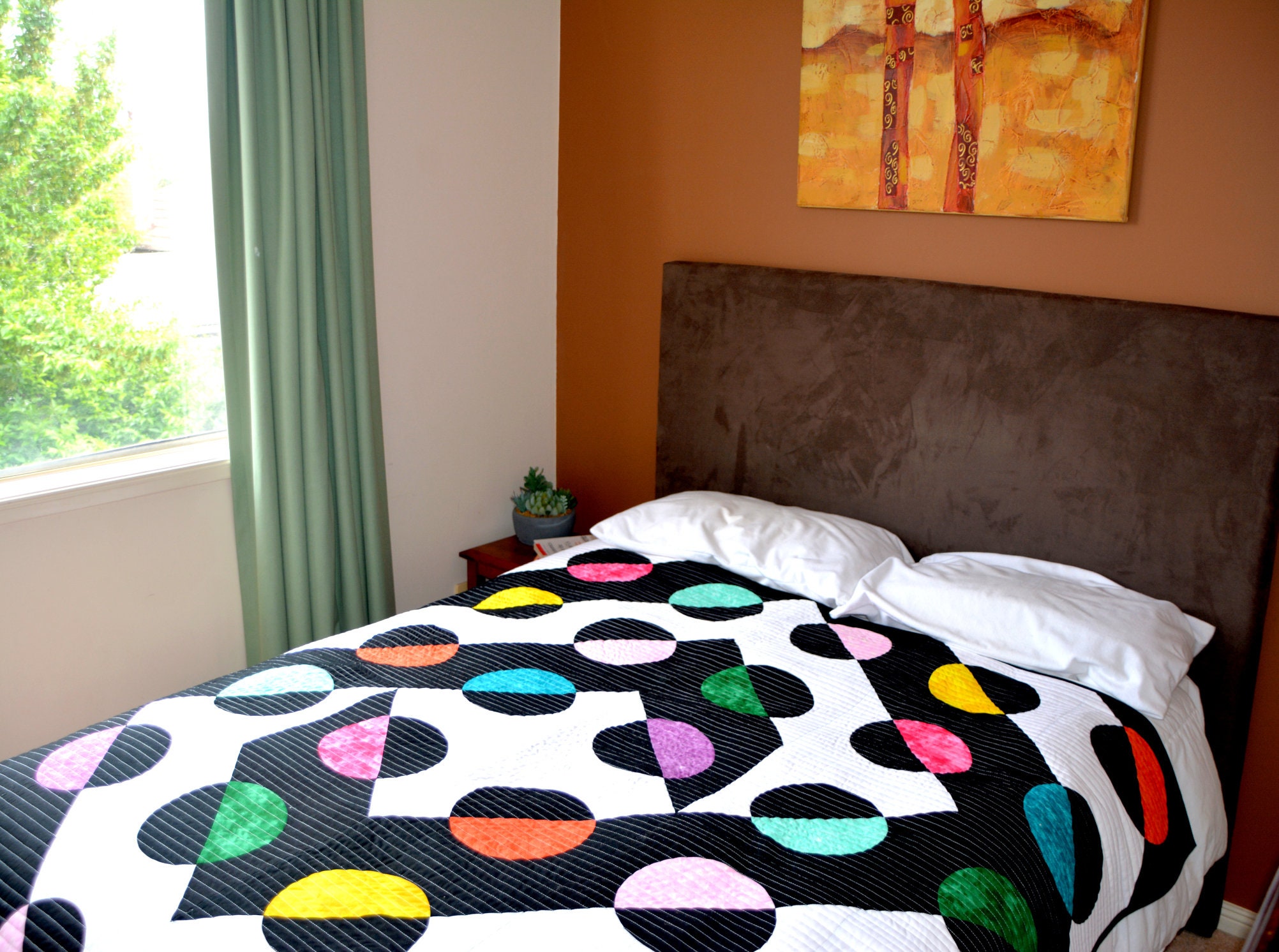 Hook and Pop Quilt Pattern Modern Quilting Pattern Circle Quilt Pattern ...