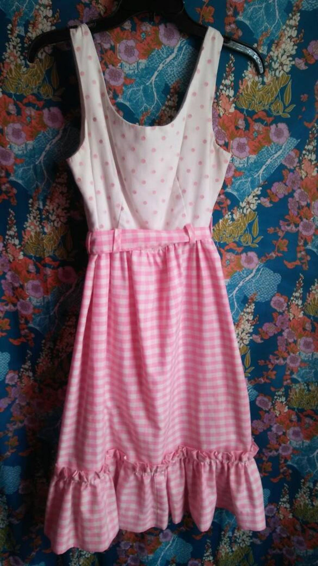 Chas L.lewis 1950s Pink and White Dress - Etsy