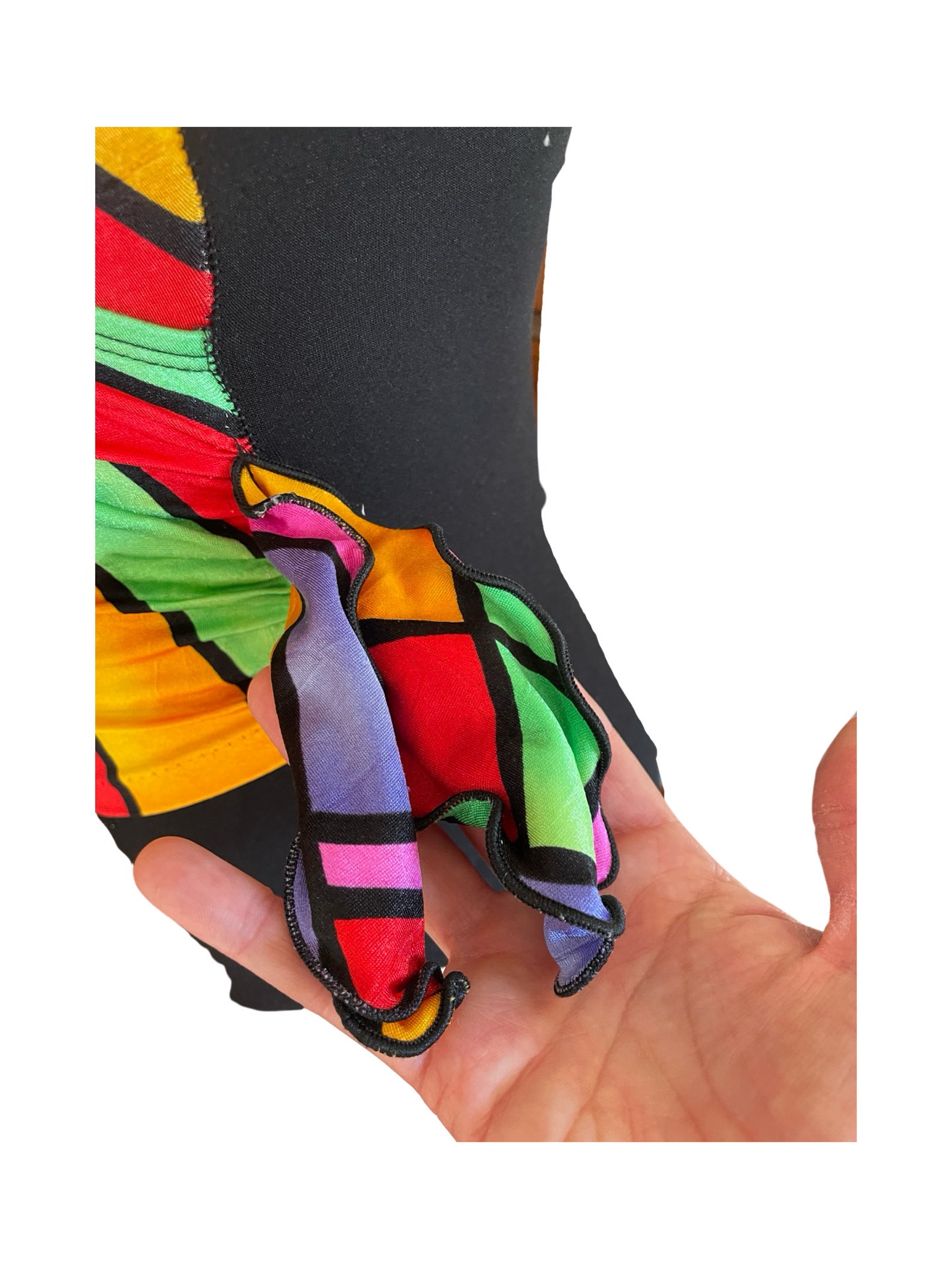 MEDIUM / LARGE 90s Stained Glass Swimsuit // 1990s One-piece Modernism ...