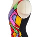 MEDIUM / LARGE 90s Stained Glass Swimsuit // 1990s One-piece Modernism ...