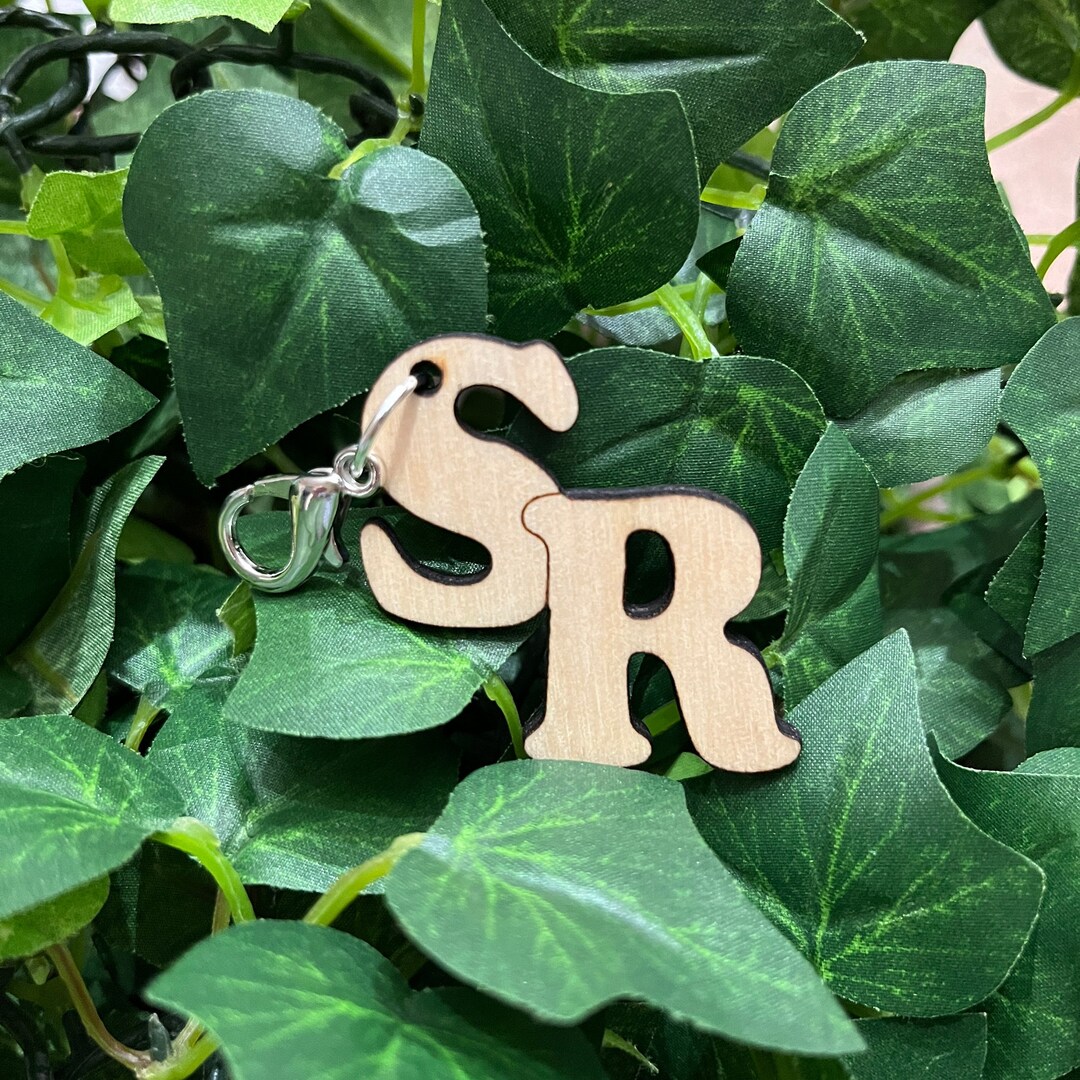 Double Letter Zipper Pull Tag - Etsy