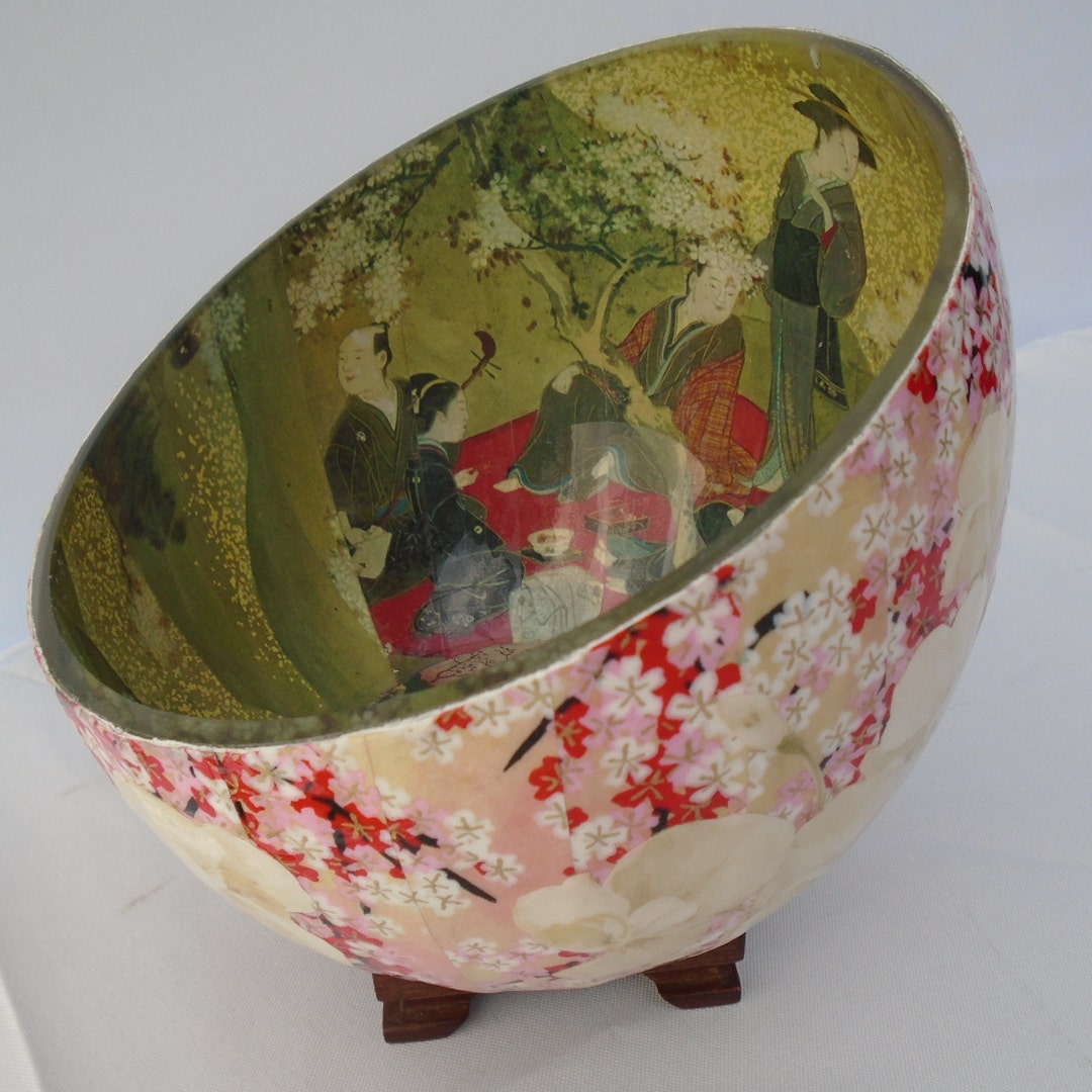 SOLD! Bowl: "under the Cherry Trees" - Etsy