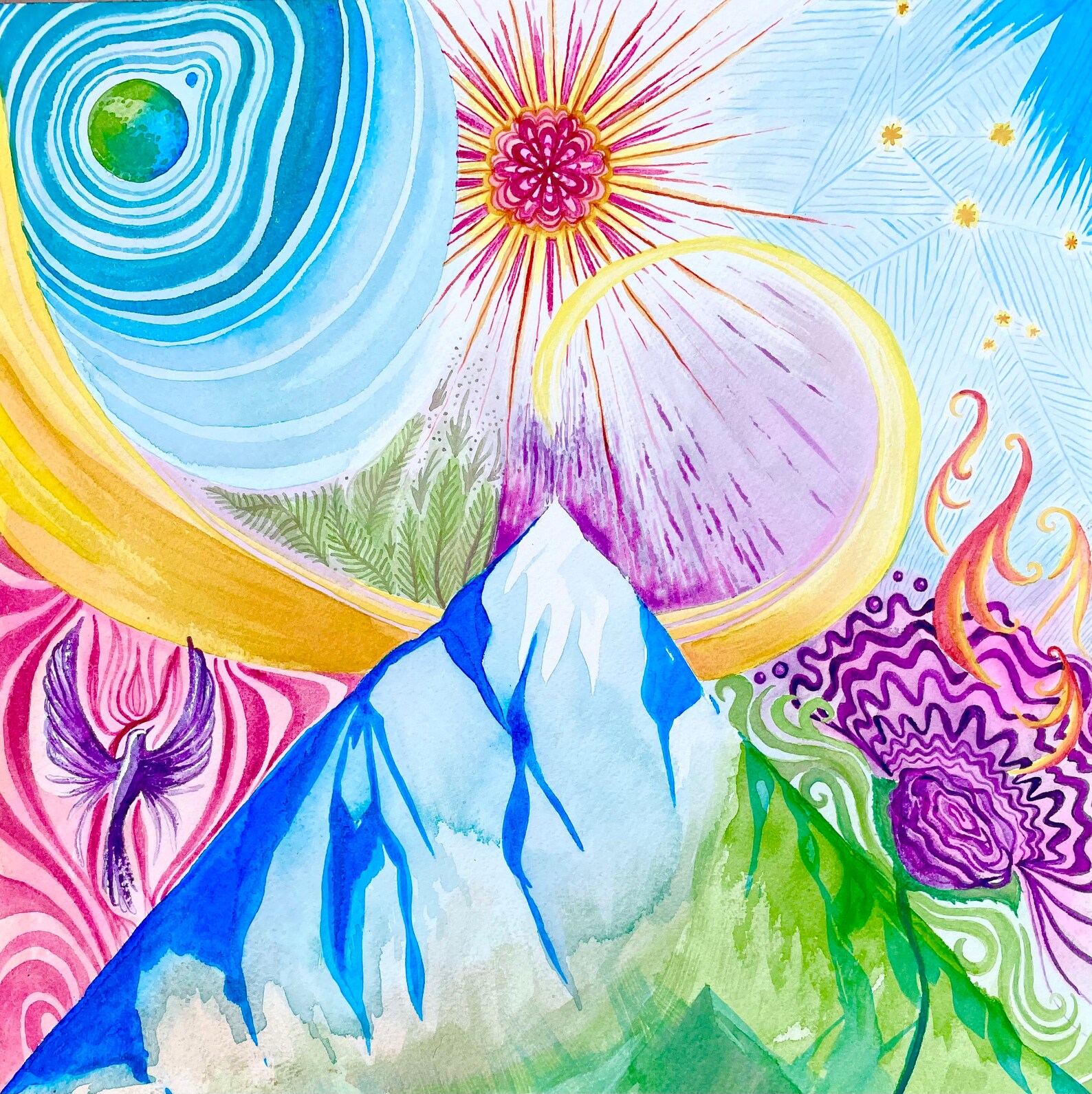 Galactic Expansion PRINT of Original Watercolor - Etsy