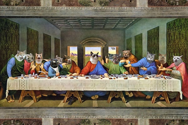 Teh Last Suppr - Canvas Print by DVS & Da Vinci - Lolcat Last Supper ...